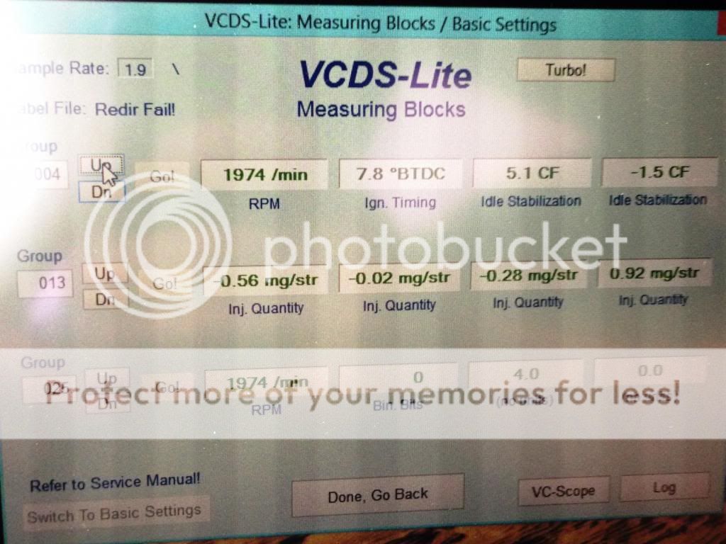 Help reading VCDS measuring blocks | TDIClub Forums